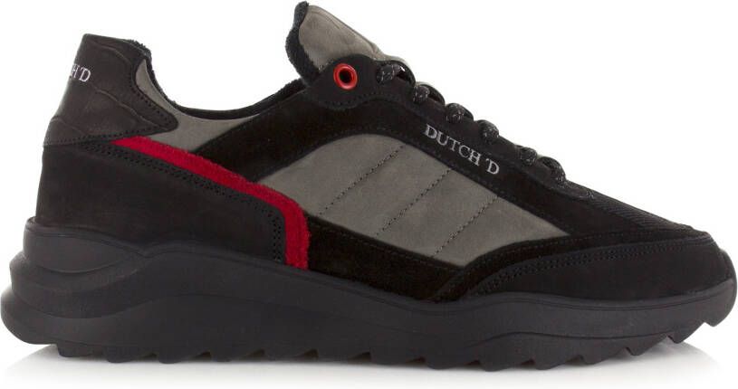 Dutch'D Elements Zwart Leer Lage sneakers Heren - Schoenen.nl