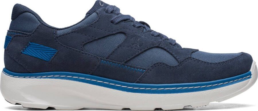Clarks Sneaker ChartLite Tor Navy Combi Suède - Schoenen.nl