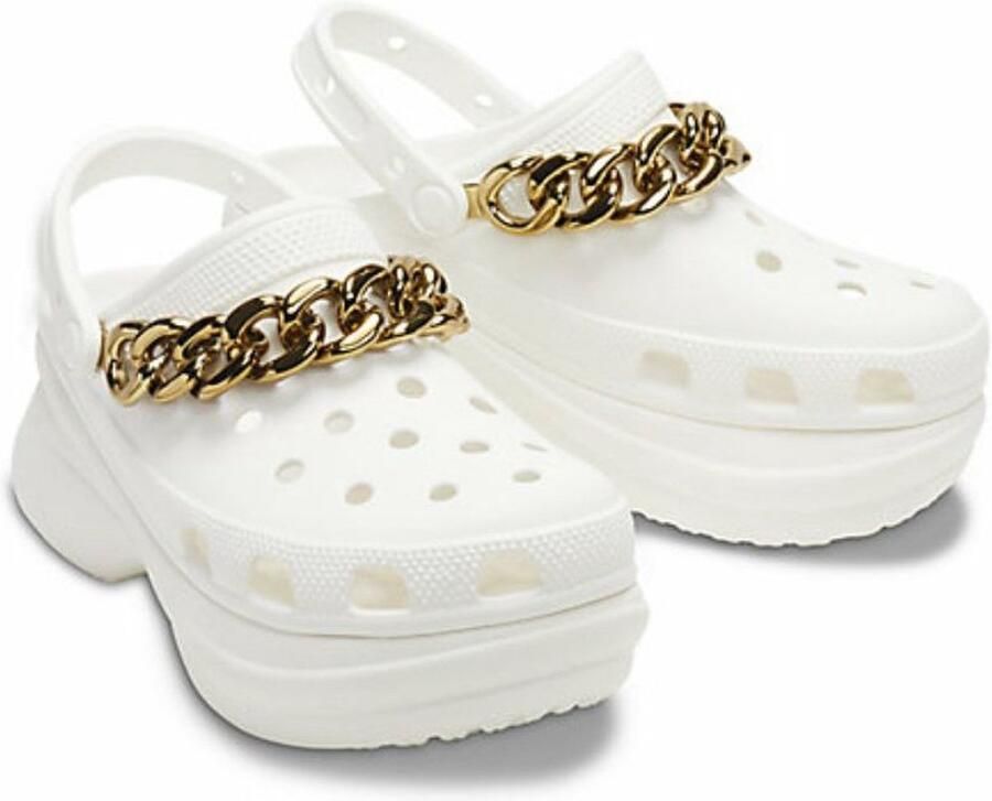 Crocs Classic Bae Embllshd White Gold - Schoenen.nl