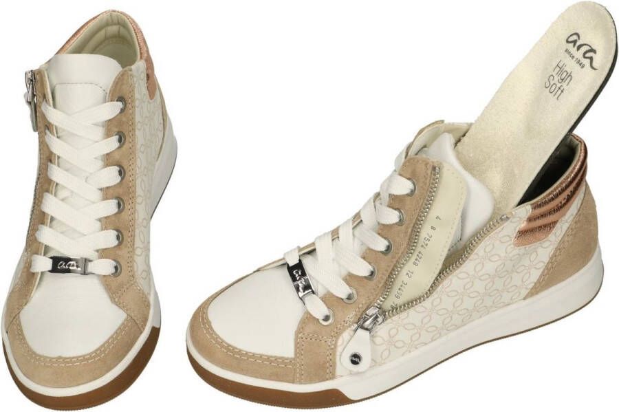 Ara -Dames off-white-crÈme-ivoor sneakers - Schoenen.nl