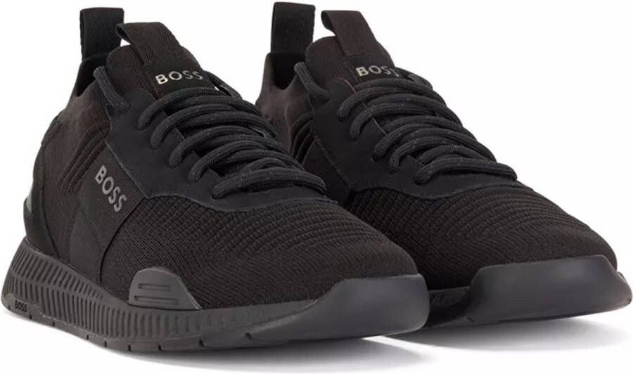 Boss Sneakers met labeldetails model 'Titanium_Runn' - Schoenen.nl