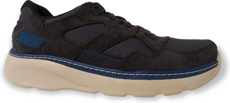 Clarks Sneaker ChartLite Tor Navy Combi Suède - Schoenen.nl