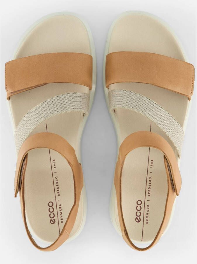ECCO Flowt W Sandalen cognac Leer Dames - Schoenen.nl