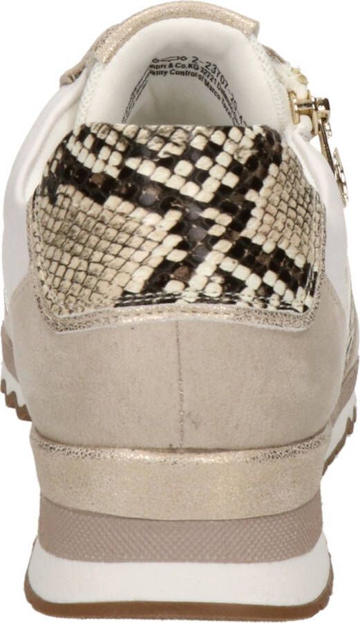 Marco tozzi Wit Beige Zomer Sneaker Beige Dames - Schoenen.nl