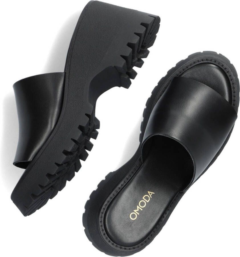 Omoda 7531 Muiltjes Dames Zwart - Schoenen.nl