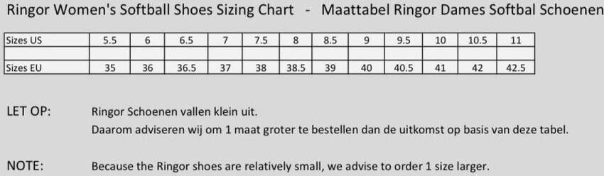 Ringor Honkbal Schoenen Dames Kunststof Noppen Neusbescherming Oranje ...