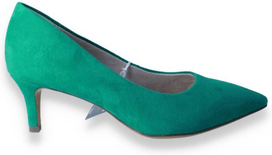 Tamaris Pumps groen Textiel Dames - Schoenen.nl