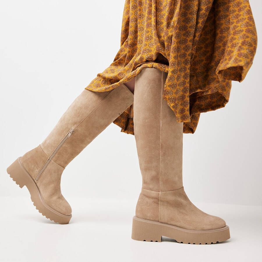 Via vai Bobbi Stone 59096 01-212 Beige Boots - Schoenen.nl