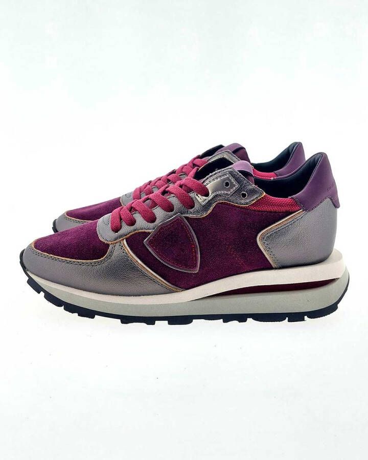 Philippe Model Tropez Haute Low sneaker bordeaux - Schoenen.nl