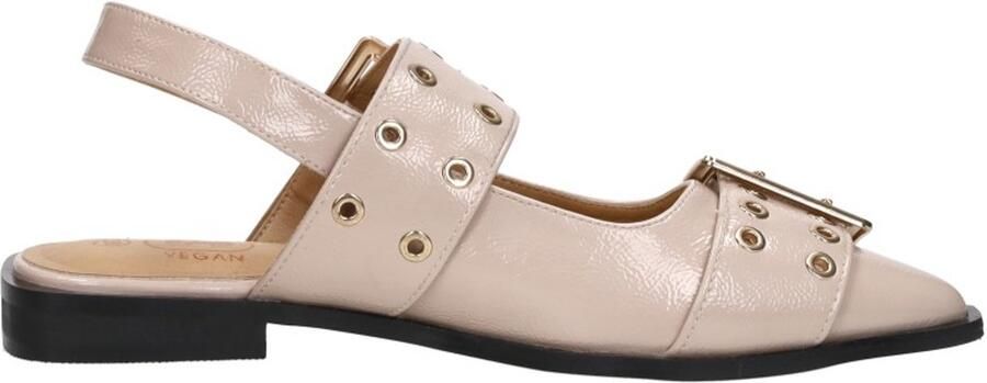 Shoecolate Slingbacks taupe - Schoenen.nl