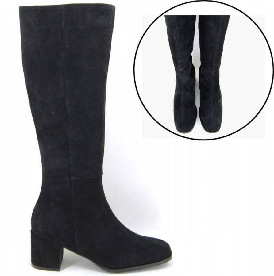 Stravers Grote Maten Schoenen Stravers Lange Laarzen met Blokhak Zwart ...