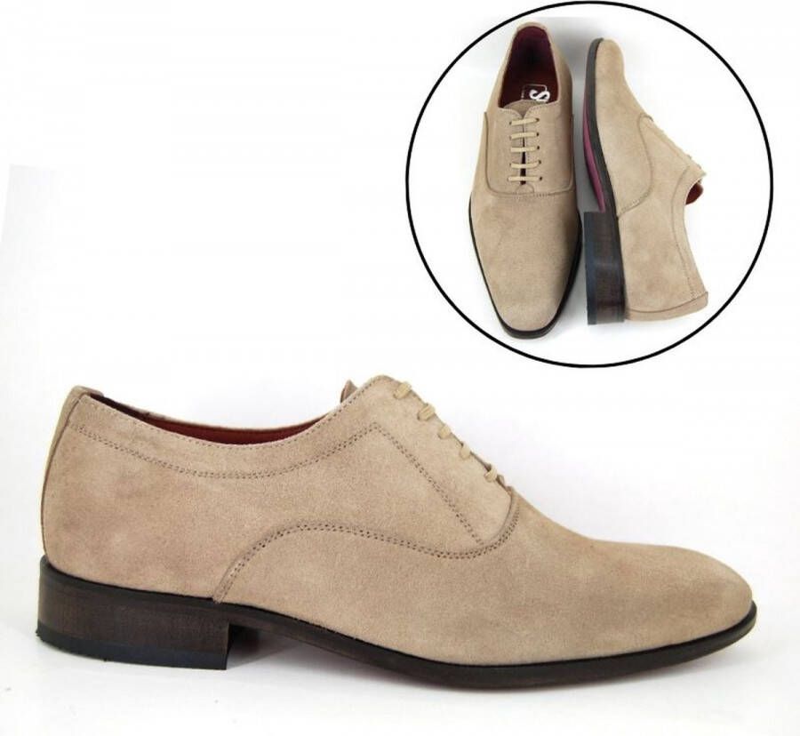 Stravers Kleine Maten Schoenen Stravers Herenschoenen Beige Suede ...