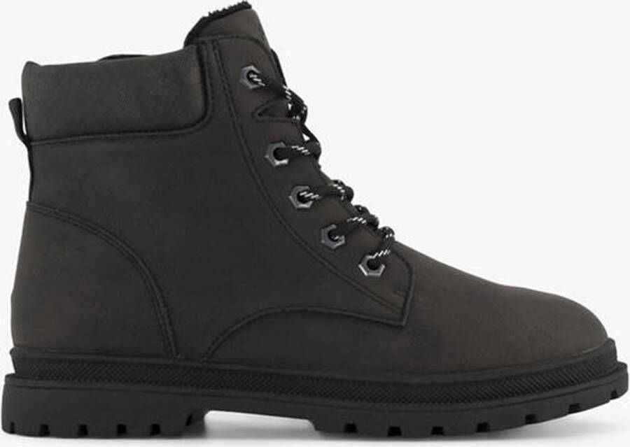 Vty Zwarte veterboots - Schoenen.nl