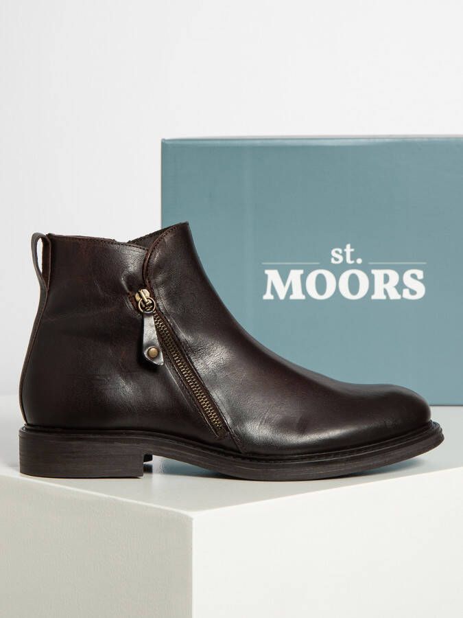 St. Moors Enkellaarsjes in bruin voor Heren - Schoenen.nl