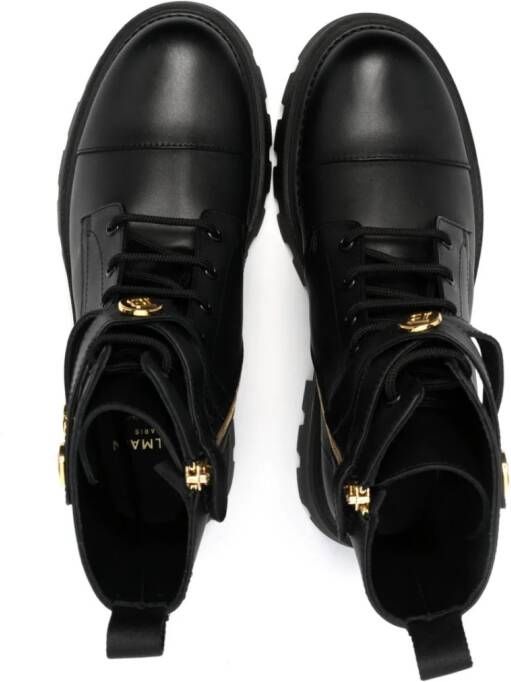 Balmain Kids Combat boots met veters Zwart - Schoenen.nl