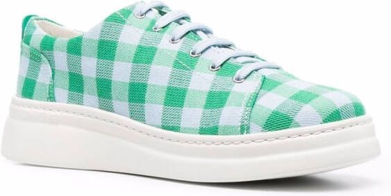 Camper Sneakers met gingham ruit Groen - Schoenen.nl