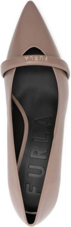 Furla Core leren pumps Grijs - Schoenen.nl