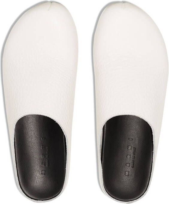 Marni Sabot leren muiltjes Wit - Schoenen.nl Marni Sabot leren muiltjes Wit - Schoenen.nl