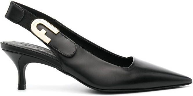 Furla Leren slingback pumps Zwart - Schoenen.nl