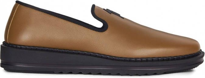 Giuseppe Zanotti Leren slippers Groen - Schoenen.nl