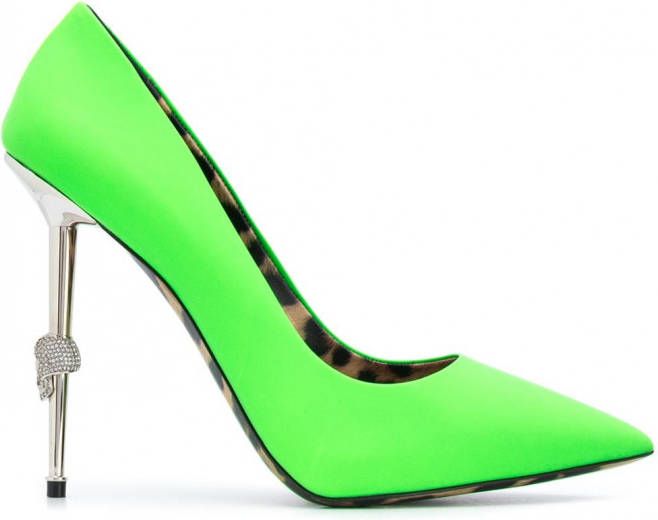 Philipp Plein Leren pumps Groen - Schoenen.nl