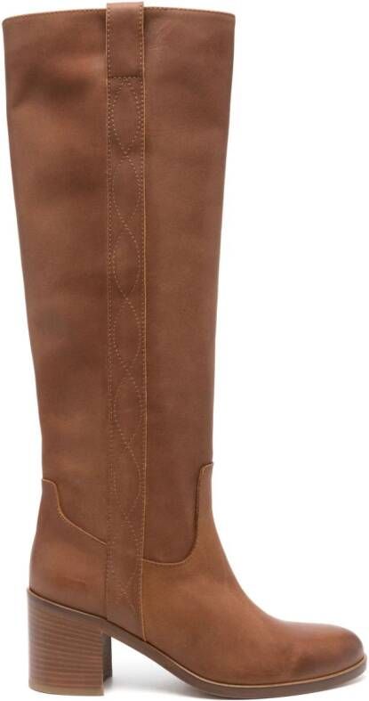 Via Roma 15 Leren laarzen Bruin - Schoenen.nl