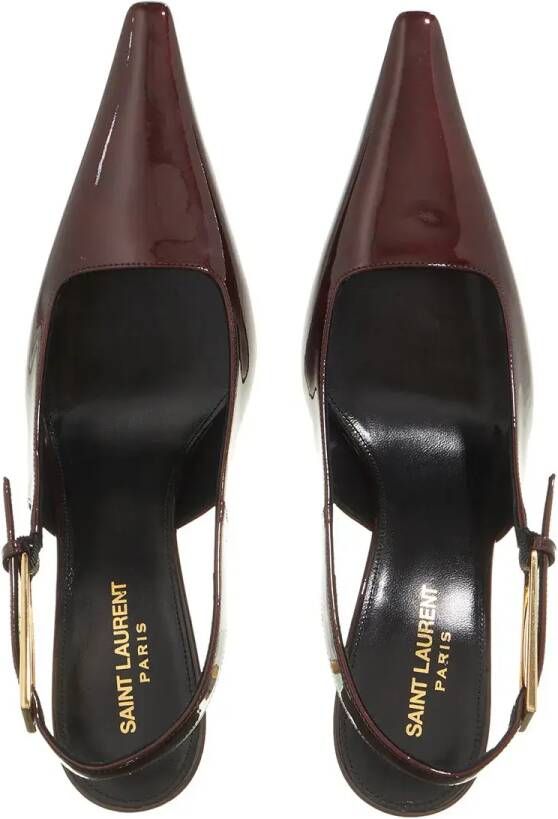 Saint Laurent Sandalen met hak Lee Slingback Pumps in rood - Schoenen.nl