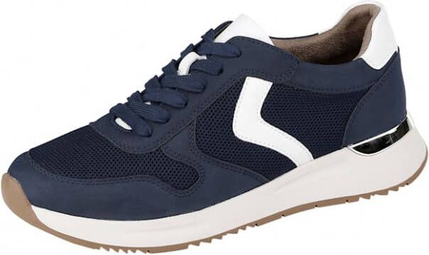 Liva Loop Sneaker met meshinzetten Marine Wit - Schoenen.nl
