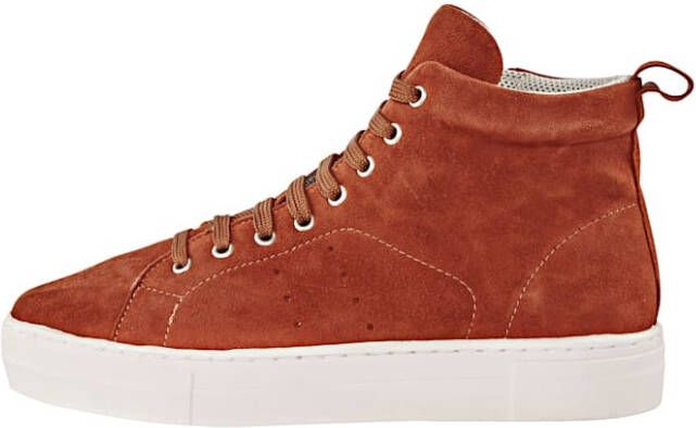 Studio W Hoge sneaker in modieuze stijl Roest - Schoenen.nl