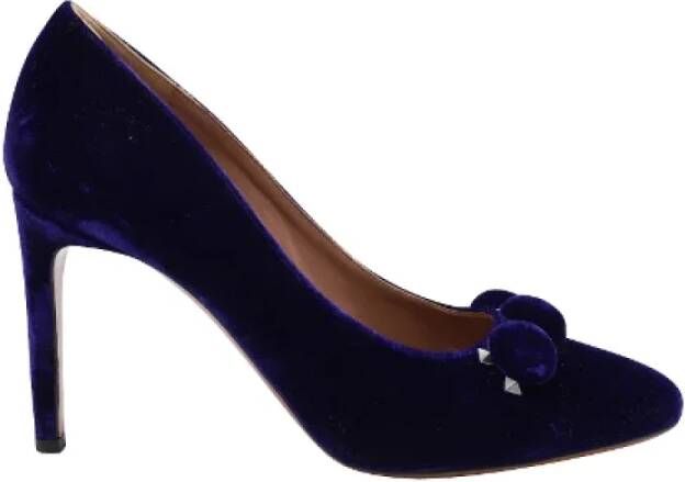 Alaïa Pre-owned Velvet heels Blue Dames - Schoenen.nl