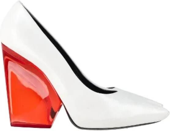 Celine Vintage Pre-owned Leather heels White Dames - Schoenen.nl