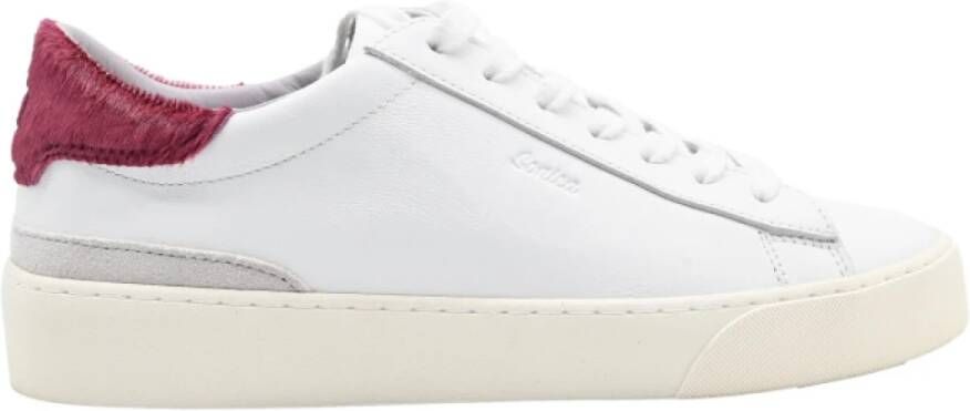 D.a.t.e. Wit Paarse Sonica Sneakers White Heren - Schoenen.nl