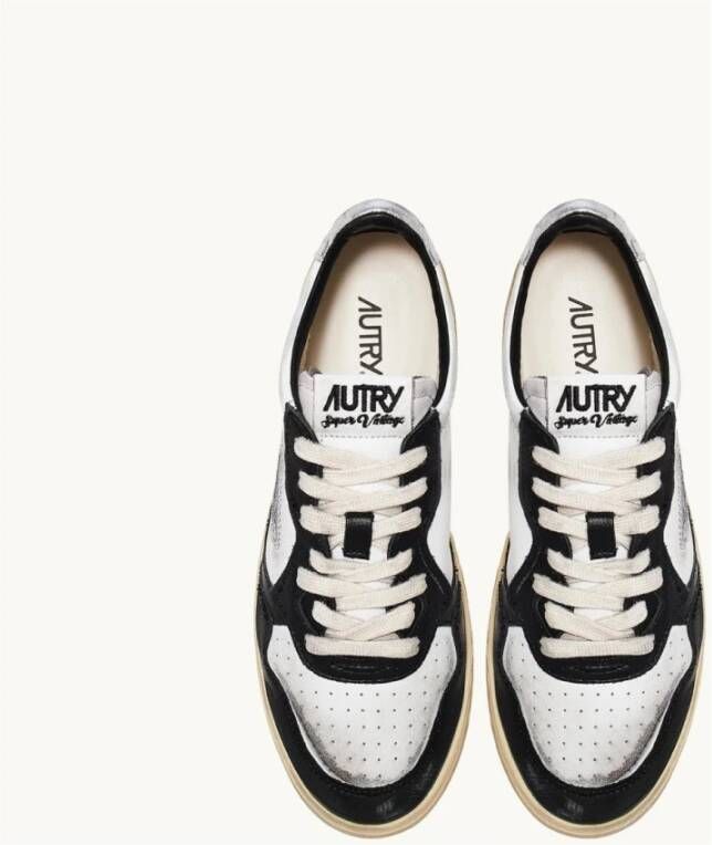 Autry Vintage Color Block Leren Sneakers Zwart Heren - Schoenen.nl