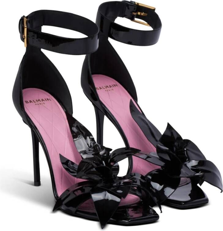 Balmain Lakleren Ruby pumps met bloemendetail Black Dames - Schoenen.nl