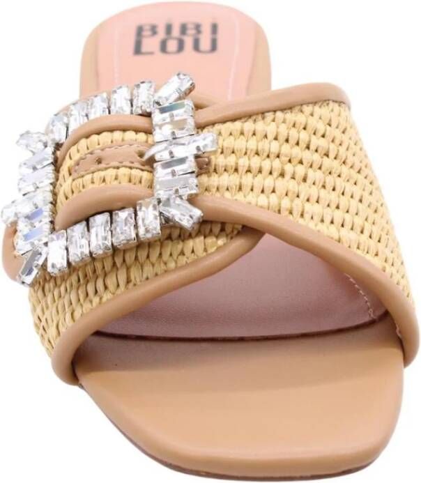 BIBI LOU Slippers Dames 870z69hg Maat: 38 Materiaal: Leer Kleur: Beige ...