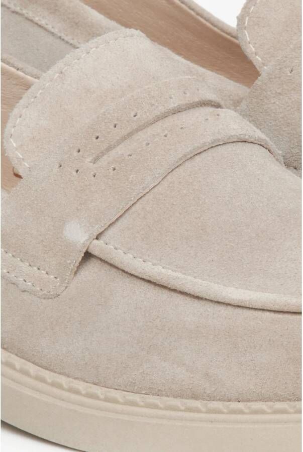 Estro Beige Penny Loafers - Schoenen.nl