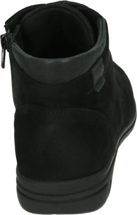 Hartjes Sportieve Mid Damesschoenen Zwart Nubuck - Schoenen.nl