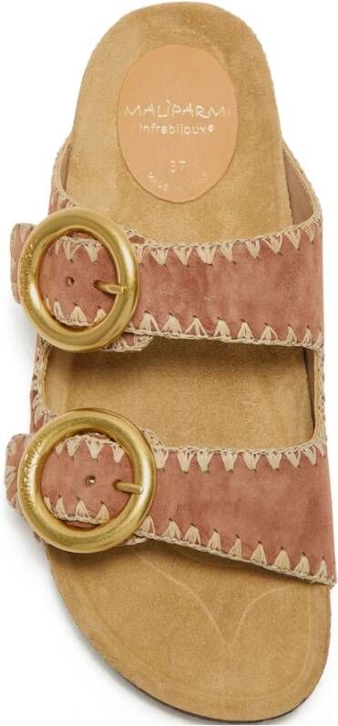 Maliparmi Raffia Leren Sandalen - Schoenen.nl