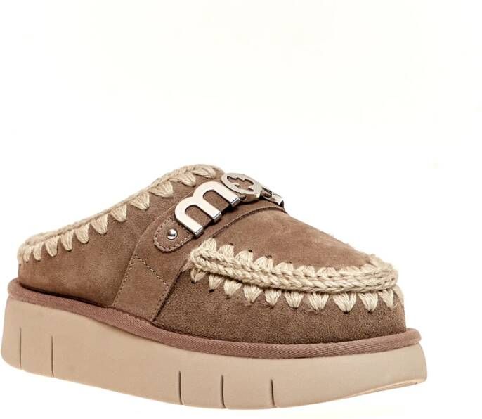 Mou Beige Enkellaarzen voor Dames Aw23 Beige Dames - Schoenen.nl