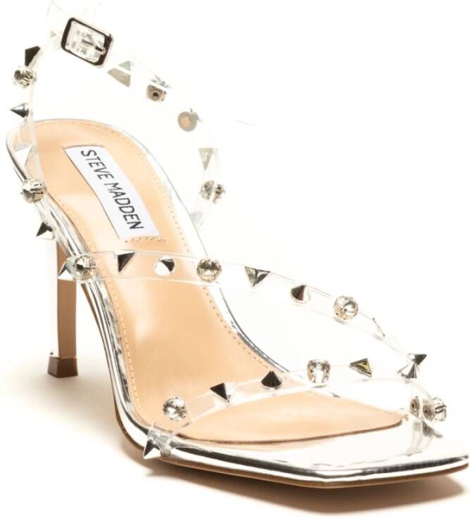 Steve Madden Sandalen met hoge hakken en studs White Dames - Schoenen.nl