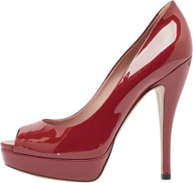 Gucci Vintage Pre-owned Leather heels Brown Dames - Schoenen.nl