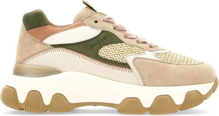Hogan Hyperactieve Beige Suède Sneakers Beige Dames - Schoenen.nl