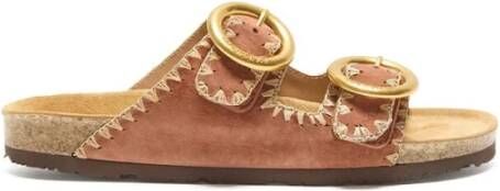 Maliparmi Raffia Leren Sandalen - Schoenen.nl