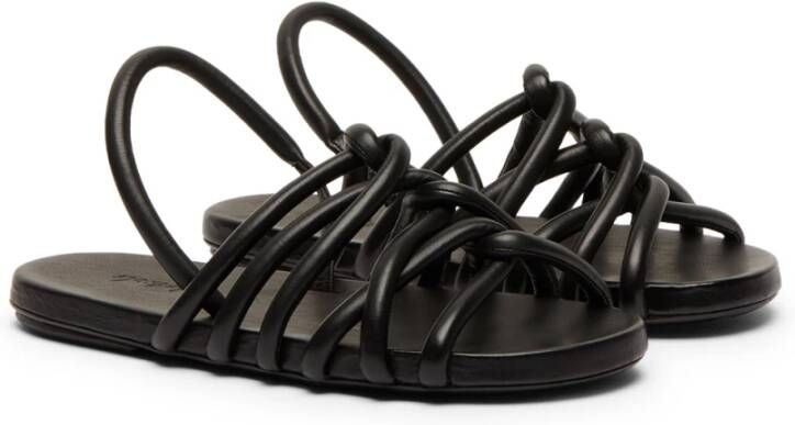 Marsell Zwarte leren slingback sandalen - Schoenen.nl