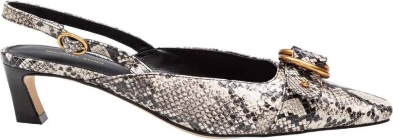 Michael Kors Python-effect Leren Kitten Slingback Pumps - Schoenen.nl