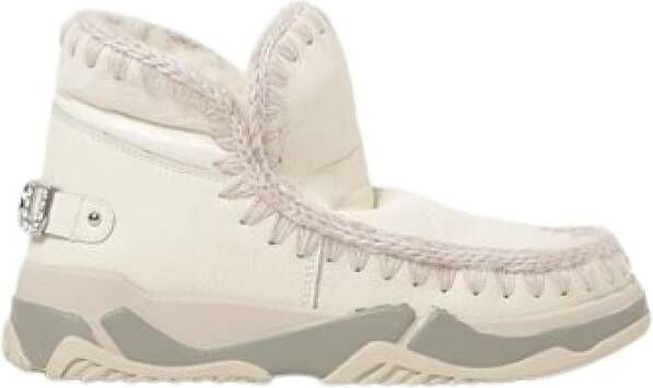 Mou Winterlaars met Rhinestone Logo White Dames - Schoenen.nl
