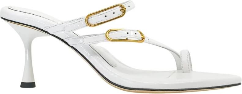 Studio Amelia Witte hak sandalen Sabrina 70 stijl - Schoenen.nl
