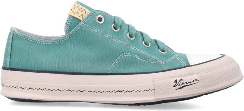 Visvim Groene Canvas Lage Sneakers Green Heren - Schoenen.nl