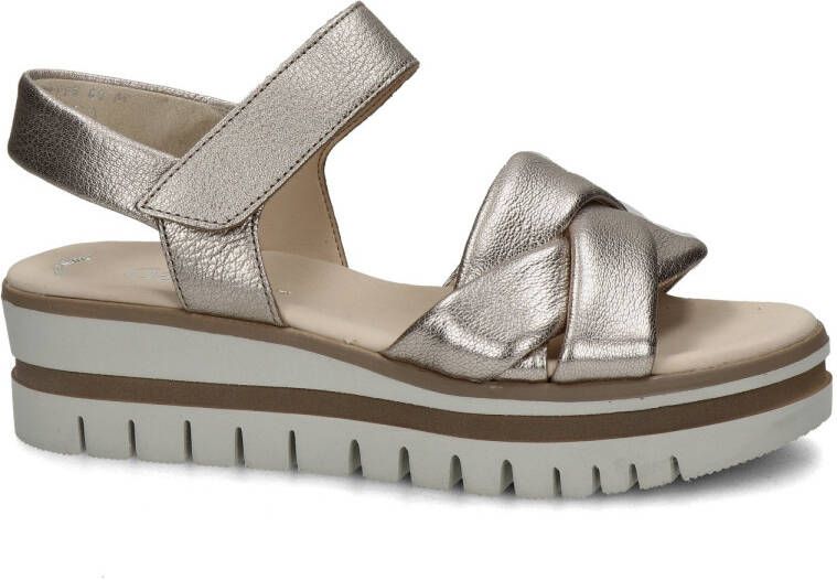 Gabor leren sandalen goud - Schoenen.nl