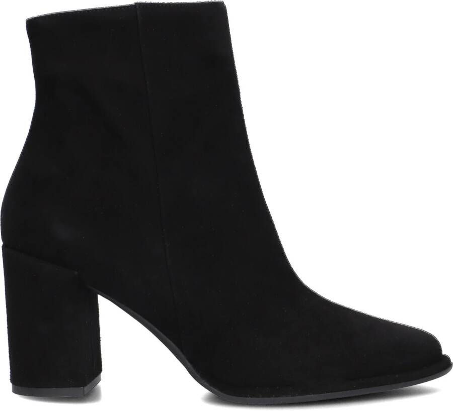 Notre-V 67034 Enkellaarsjes Enkelboots met rits Dames Zwart - Schoenen.nl